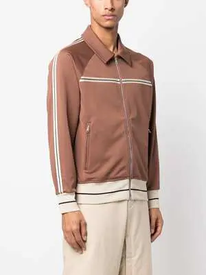 Palm Angels Striped-trim Sweatshirt - Brown