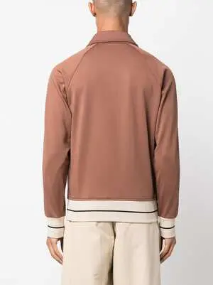 Palm Angels Striped-trim Sweatshirt - Brown