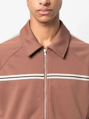 Palm Angels Striped-trim Sweatshirt - Brown