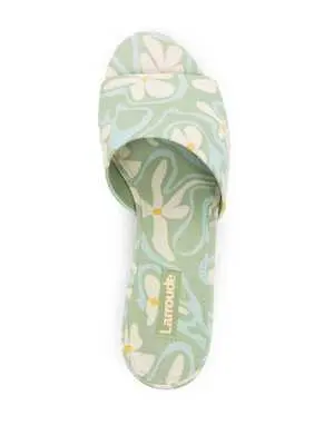 Larroude 90mm Floral-print Platform Sandals