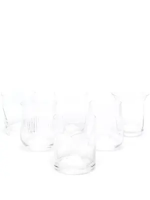 BITOSSI HOME Mixed Shape Tumbler Set-of-six - White