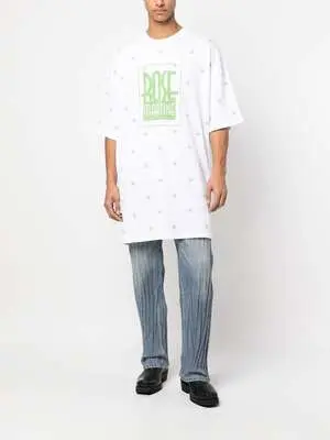 Martine Rose Long-line Logo-print T-shirt