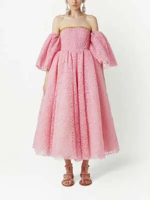 Giambattista Valli Lace-embroidered Midi Dress