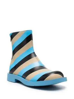 Camper Striped Ankle Boots