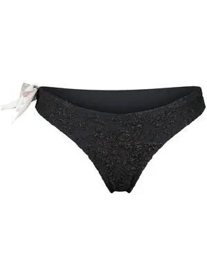 Giambattista Valli Bow-detail One-shoulder Bikini - Black