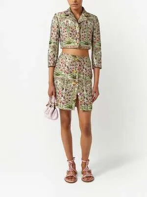 Giambattista Valli Floral Jacquard Mini Skirt