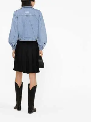 GANNI Puff-sleeve Denim Jacket