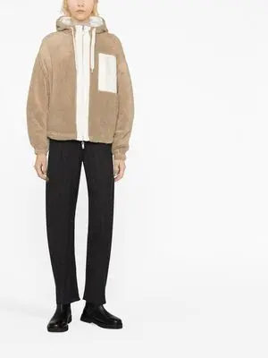 Emporio Armani Faux Shearling Hooded Jacket
