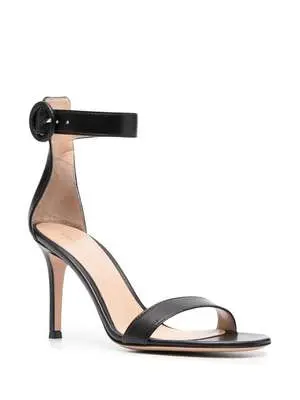 GIANVITO ROSSI Portofino 85mm Leather Sandals - Black