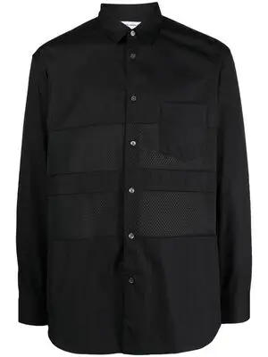 Comme Des Garçons Panelled Long-sleeved Shirt