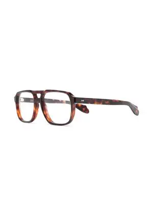CUTLER & GROSS Tortoiseshell-effect Rectangle-frame Glasses