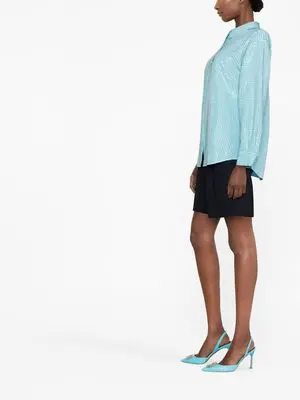 SELF-PORTRAIT Rhinestone-embellished Shirt