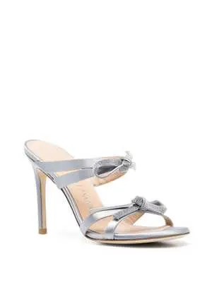 STUART WEITZMAN 100mm Bow-detail Sandals - Grey