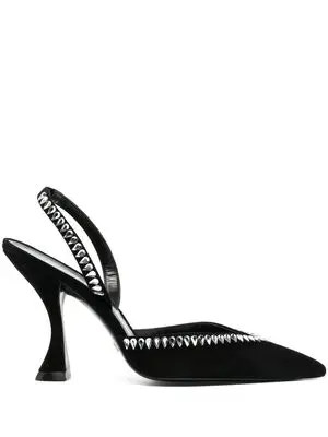 STUART WEITZMAN Gem-detail 105mm Pointed Pumps - Black