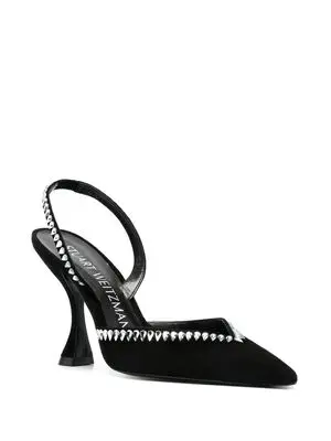 STUART WEITZMAN Gem-detail 105mm Pointed Pumps - Black