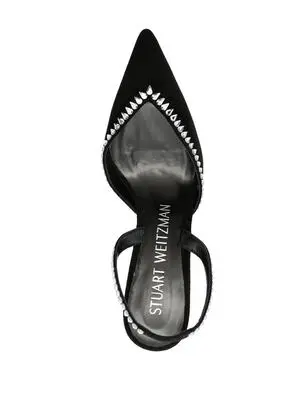 STUART WEITZMAN Gem-detail 105mm Pointed Pumps - Black