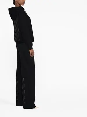 Off-White Diag-stripe Cotton Hoodie - Black