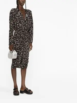 MARANT ETOILE Danalia Wrap Midi Dress