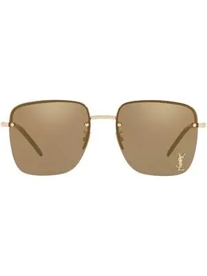 Saint Laurent Monogram Frameless Sunglasses - Gold