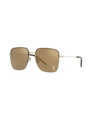 Saint Laurent Monogram Frameless Sunglasses - Gold