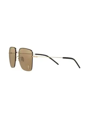 Saint Laurent Monogram Frameless Sunglasses - Gold