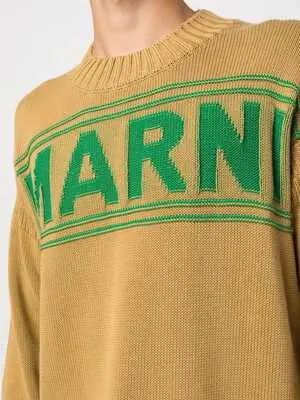 Marni Logo-print Knit Jumper - Neutrals