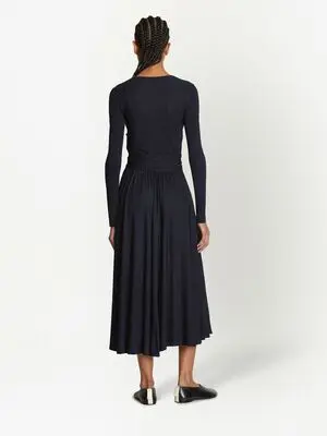 Proenza Schouler White Label Knot-detail V-neck Dress - Black