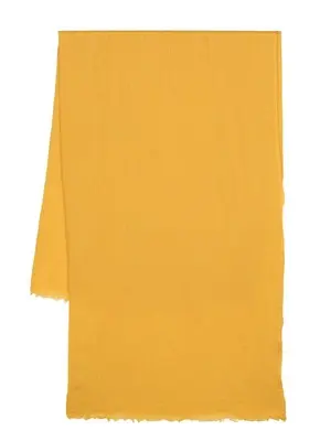 Destin Frayed-edge Scarf - Yellow