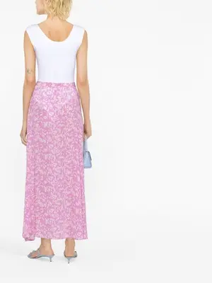 Isabel Marant Étoile Asymmetric Floral-print Silk Skirt