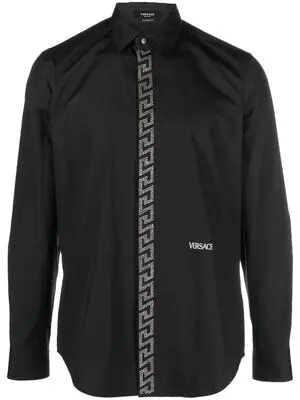 Versace Greek Key-embroidered Shirt