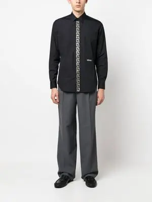 Versace Greek Key-embroidered Shirt