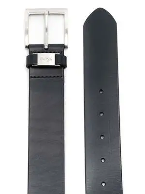 BOSS Logo-plaque Leather Belt