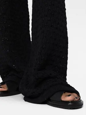 ROTATE BY BIRGER CHRISTENSEN Loose-knit High-waisted Trousers