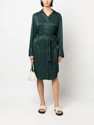 HOLZWEILER Metallic-sheen Shirt Dress