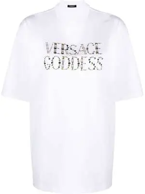 Versace Drop Shoulder T-shirts For Women