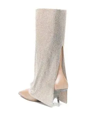 Benedetta Bruzziches Virginia 95mm Crystal-drape Boots