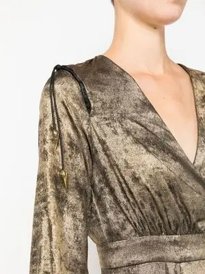 Roberto Cavalli Velvet Wrap Dress