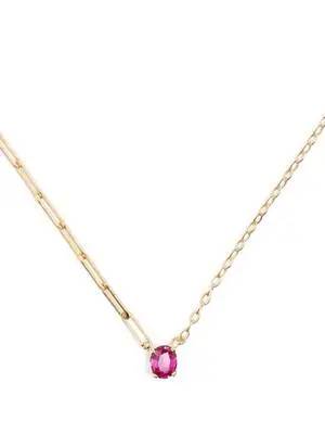 Yvonne Léon 18kt Yellow Solitaire Ruby Necklace - Gold
