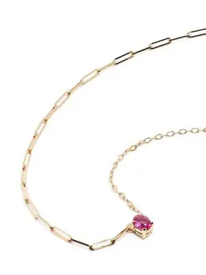Yvonne Léon 18kt Yellow Solitaire Ruby Necklace - Gold