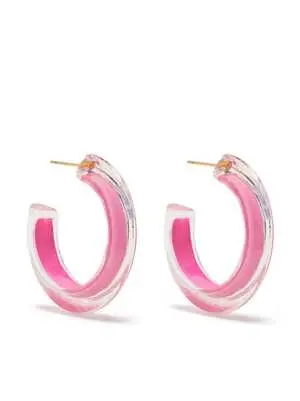 Alison Lou Medium Jelly Hoop Earrings - Pink