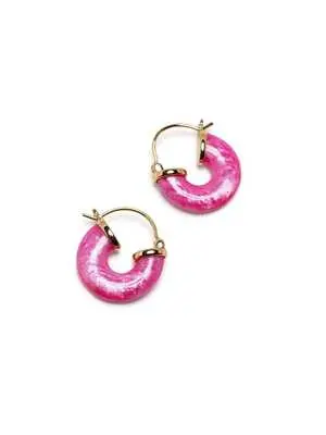 Anni Lu Stone-detail Hoop Earrings