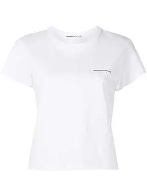 Alexander Wang Shrunken Logo T-shirt - White