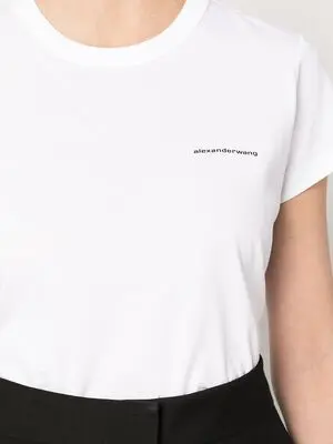 Alexander Wang Shrunken Logo T-shirt - White