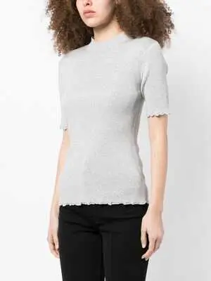 3.1 Phillip Lim Lurex Ribbed Short-sleeve Top