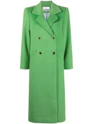 GANNI Double-breasted Button-fastening Coat