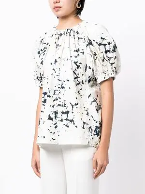 3.1 Phillip Lim Kaleidoscope Puff-sleeve Blouse