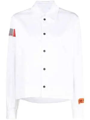 Heron Preston Logo-patch Cotton Shirt - White