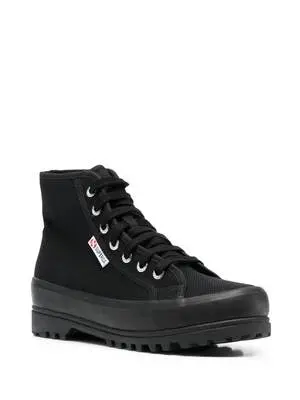 Superga High-top Lace-up Sneakers - Black