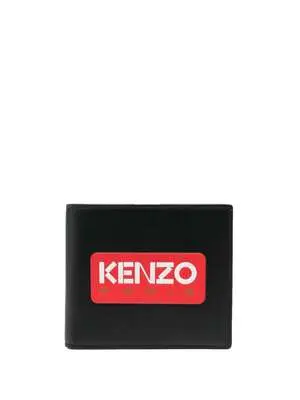 Kenzo Logo-patch Folded Leather Wallet