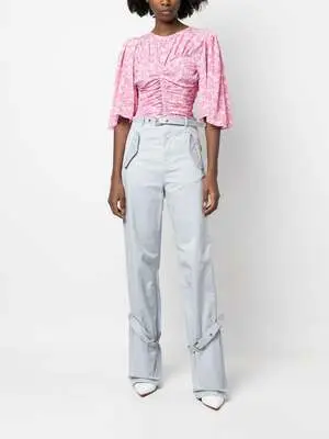 Isabel Marant Étoile Lidiane Ruched Blouse - Pink
